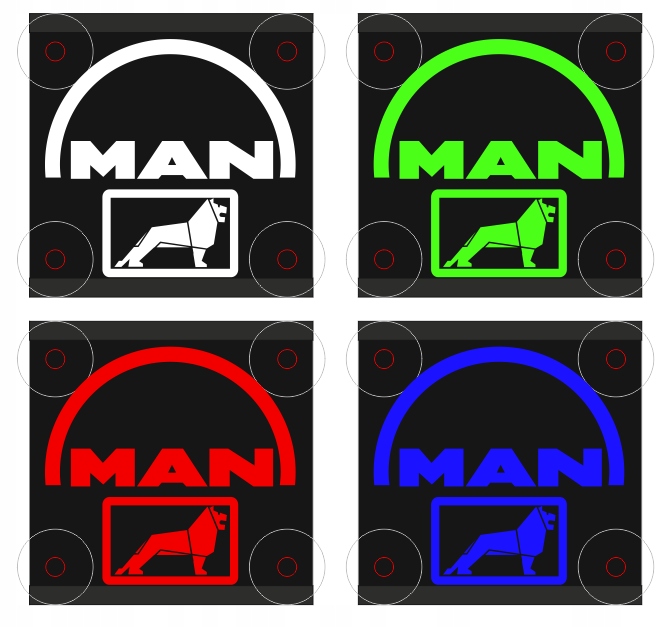 Tabliczka narożnikowa MAN LOGO tablica LED narożna - 7809480653 ...