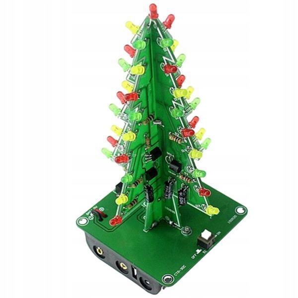 2x 3D Tree LED DIY Kit, LED Light DIY Soldering Practice Circuit Kit ...