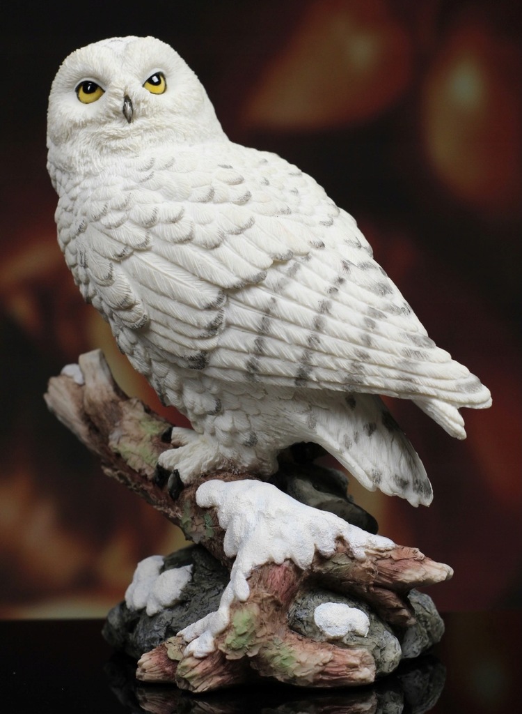 FIGURKA SOWA ŚNIEŻNA symbol mądrości na PREZENT - 13588910456 ...