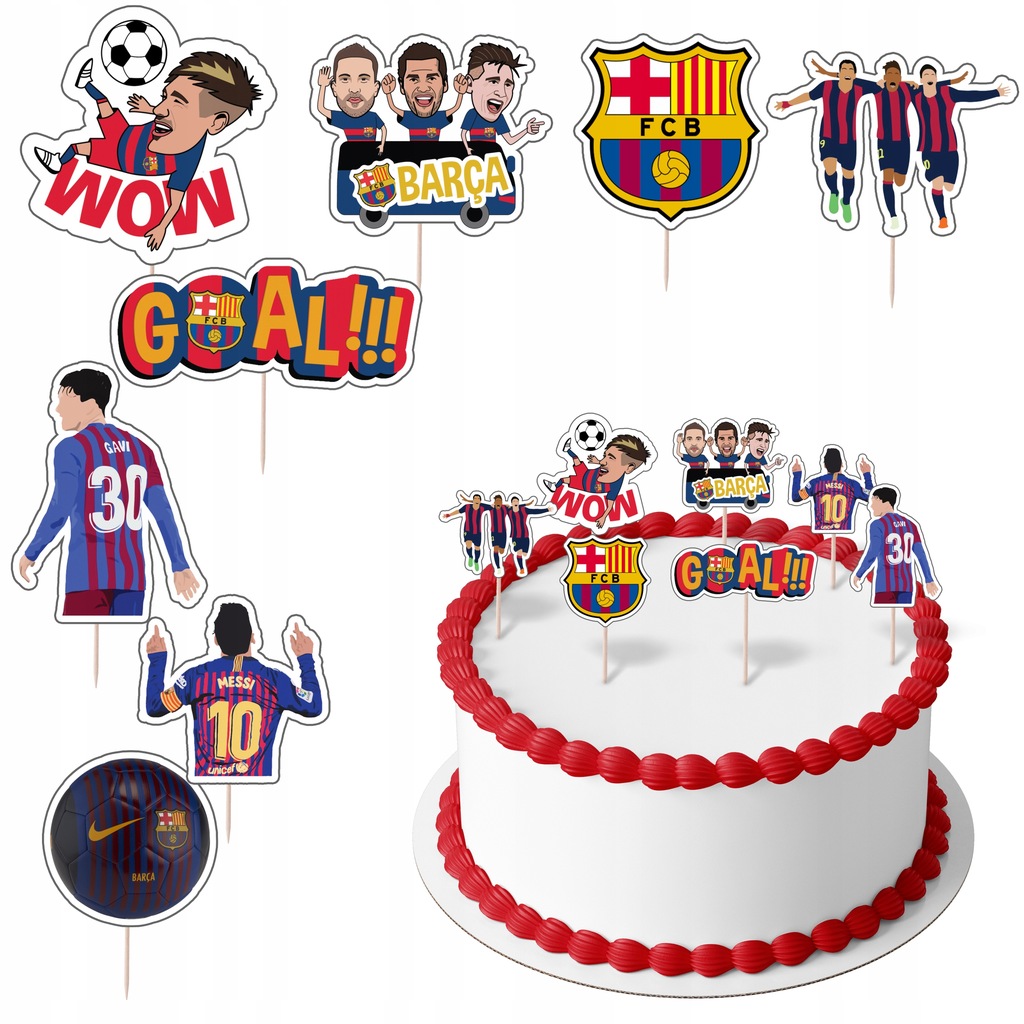 POSTACIE 3D NA TORT TOPPER FC BARCELONA - 12673530577 - oficjalne ...