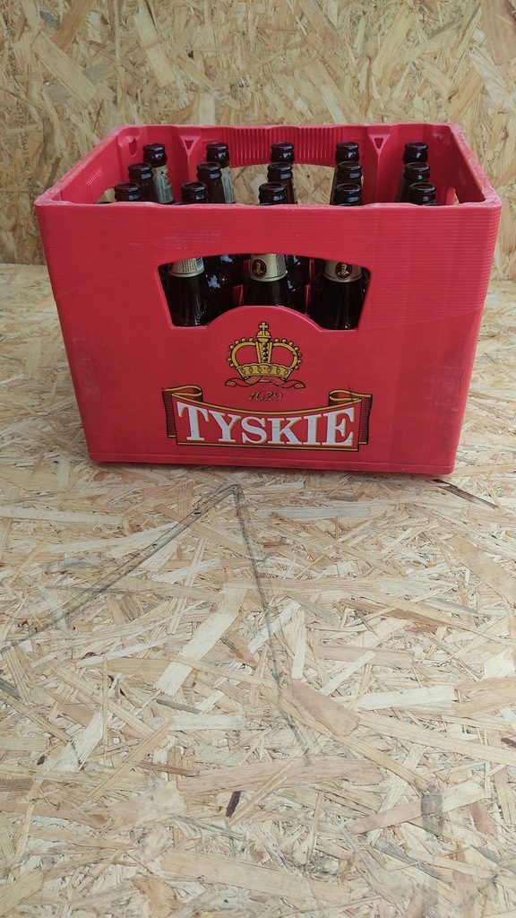 Skrzynka transporter piwa piwie TYSKIE butelki - 12539583955 ...