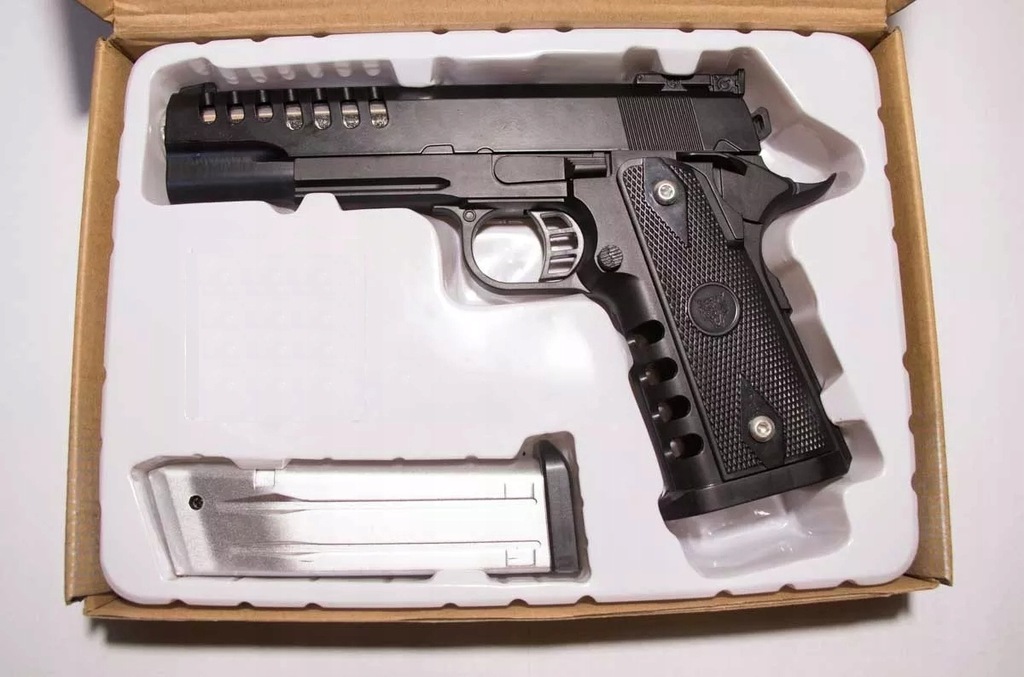 PISTOLET METALOWY M688 COLT Wiatrówka KULKI 6mm BB - 10932522533 ...