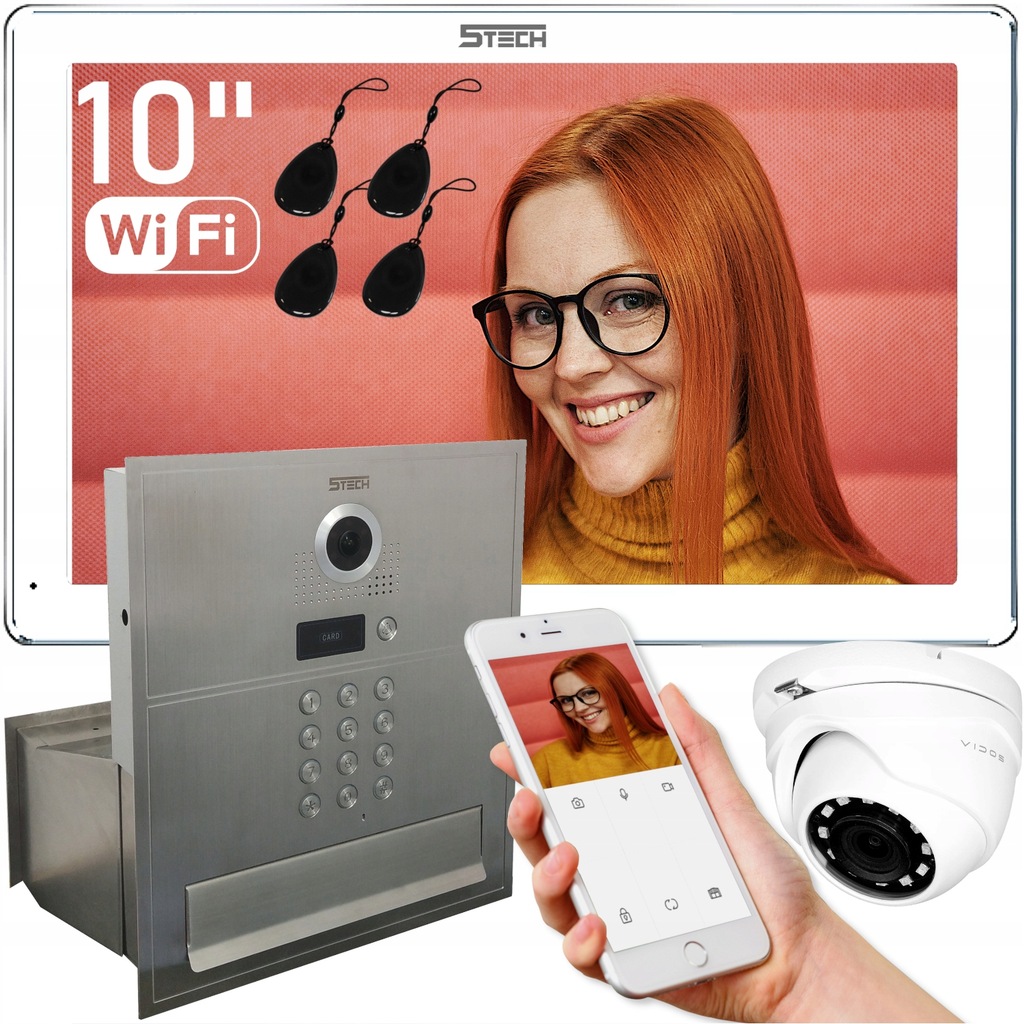 WIDEODOMOFON NA KOD WIFI 5TECH SKRZYNKA NA LISTY - 13591574980 - oficjalne archiwum Allegro