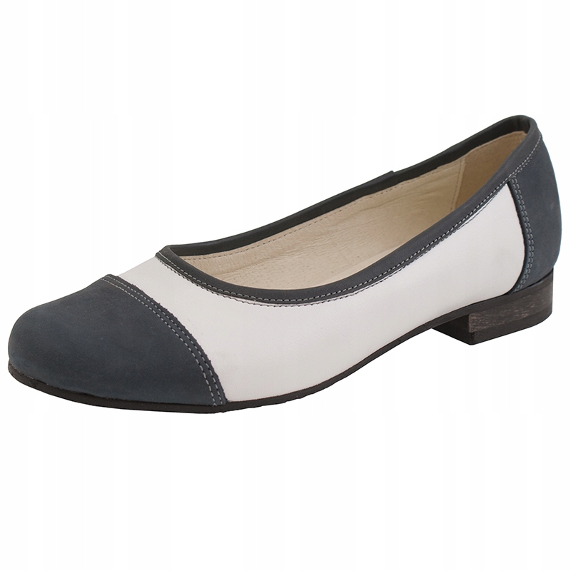 Baleriny półbuty skórzane miękkie wygodne Imunzi - 12640879379 ...