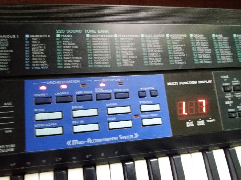 Keyboard CASIO CT-470 Tone Bank - defekt. - 8276214361 - oficjalne ...