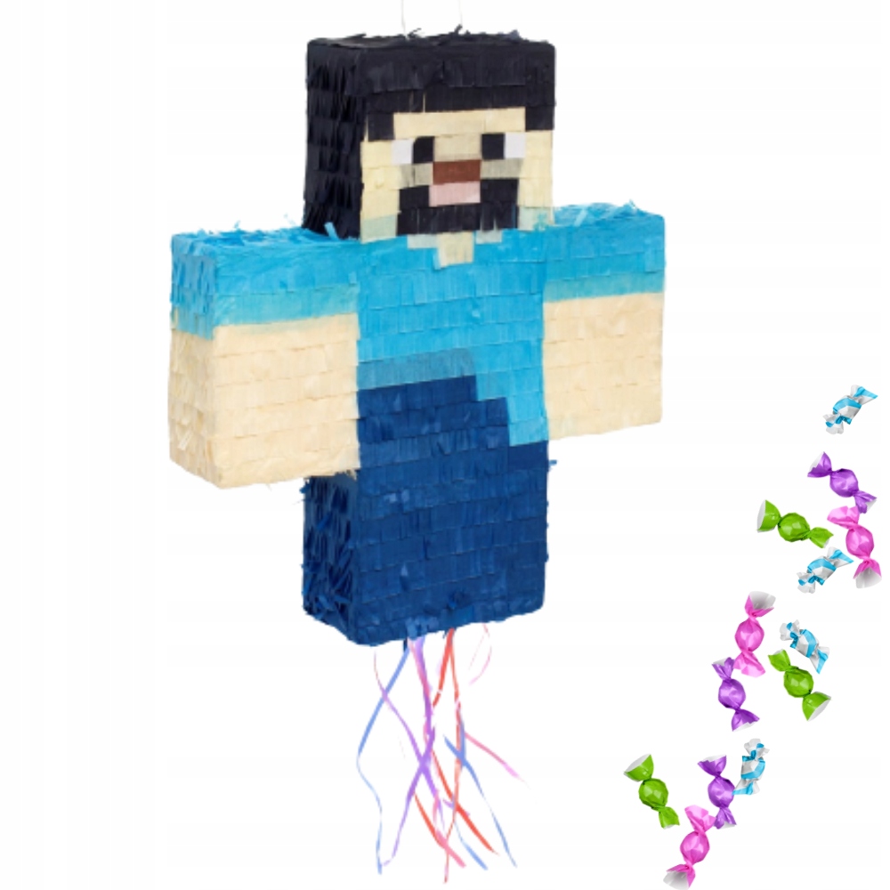 PINIATA MR PIKSEL MINECRAFT LUDZIK WISZĄCA - 12251649221 - oficjalne ...