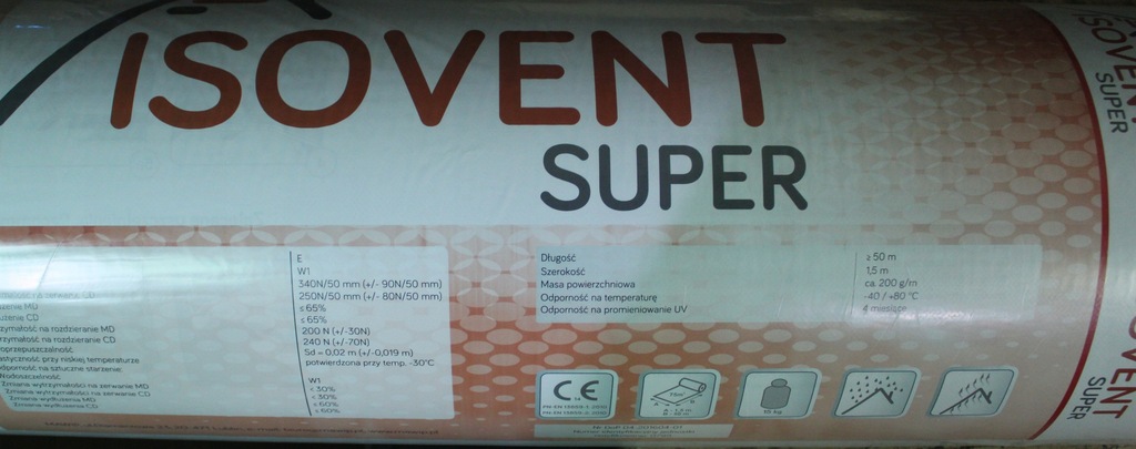PAROPRZEPUSZCZALNA MEMBRANA DACHOWA ISOVENT SUPER - 13633210332 ...
