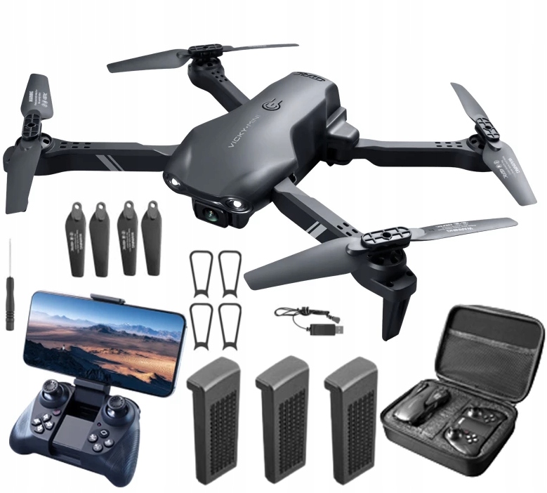 DRON Z KAMERA 6K VICKY 4DRC V13 60min ZASIEG 300m - 12061672945 ...