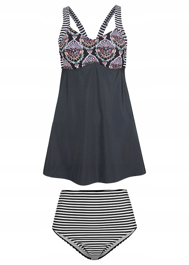 TANKINI CZARNE Z NADRUKIEM RAINBOW R.44 E6997 - 12729977531 - oficjalne ...