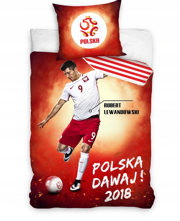 POŚCIEL POLSKA REPREZENTACJA LEWANDOWSKI 160X80 - 10665463456 - oficjalne archiwum Allegro