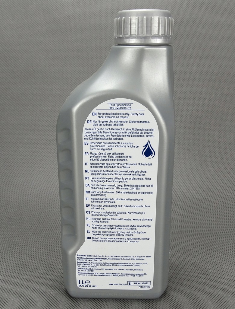 OLEJ PRZEKŁADNIOWY DO SKRZYNI MANUALNEJ 75W80 FORD - 11484717235 ...