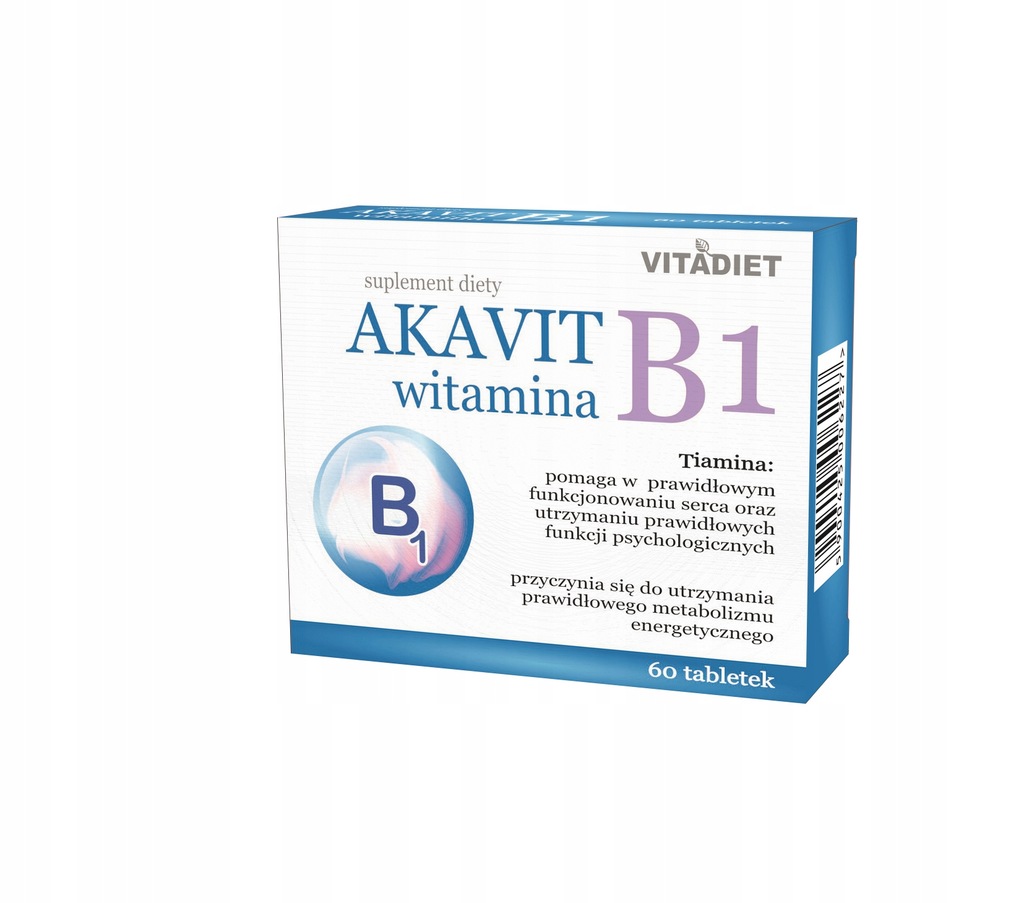 AKAVIT WITAMINA B1 tiamina 60 tabletek VITADIET - 10768311733 ...