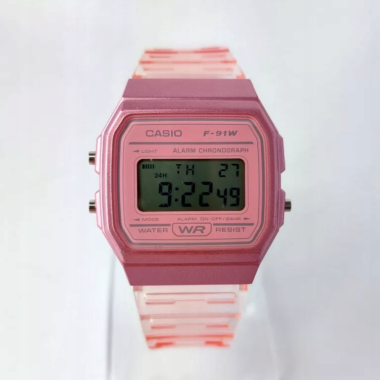 ZEGAREK CASIO F-91W PINK - 13623377235 - oficjalne archiwum Allegro