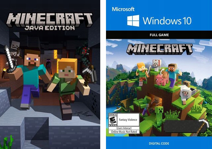 MINECRAFT PREMIUM JAVA + BEDROCK + WINDOWS KLUCZ - 14113318966 ...