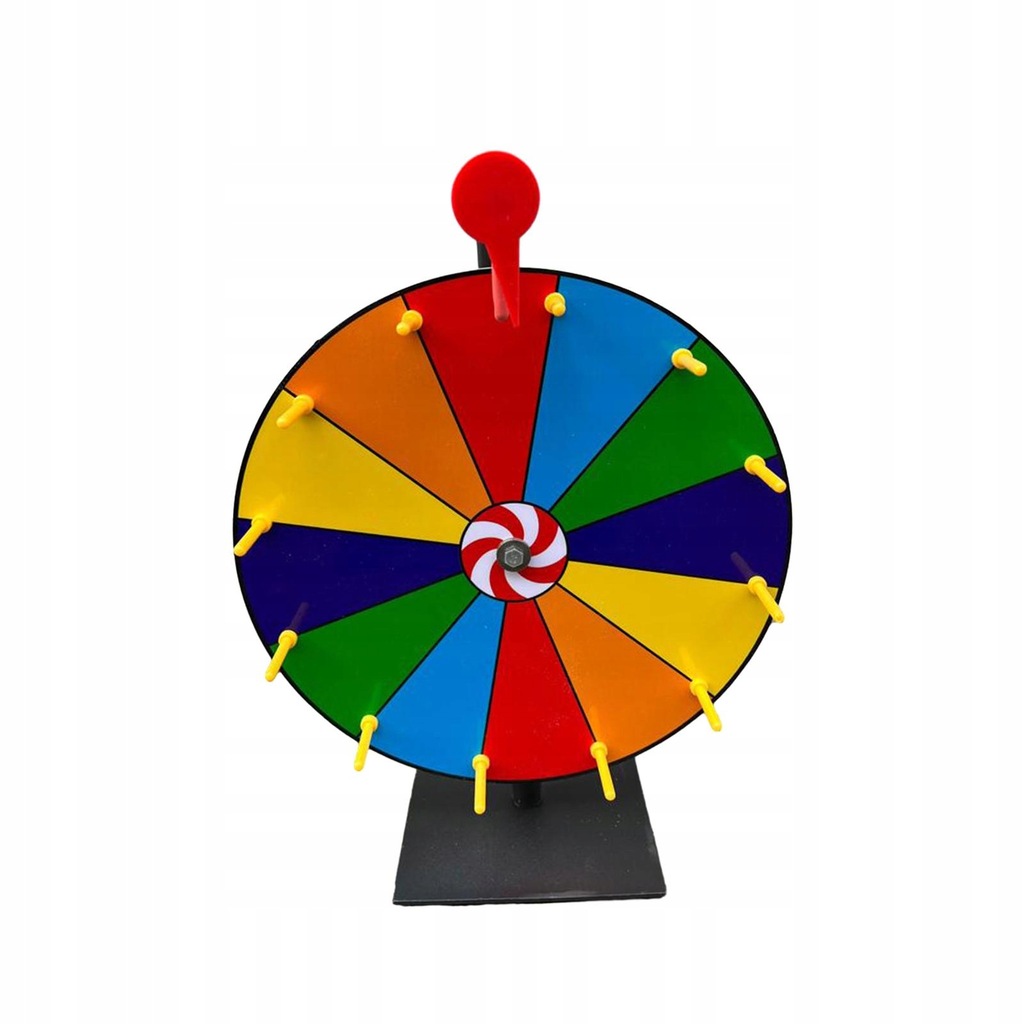 Prize Colors Wheel with Base Stand Heavy Duty Durable Metal 30cm 6 ...