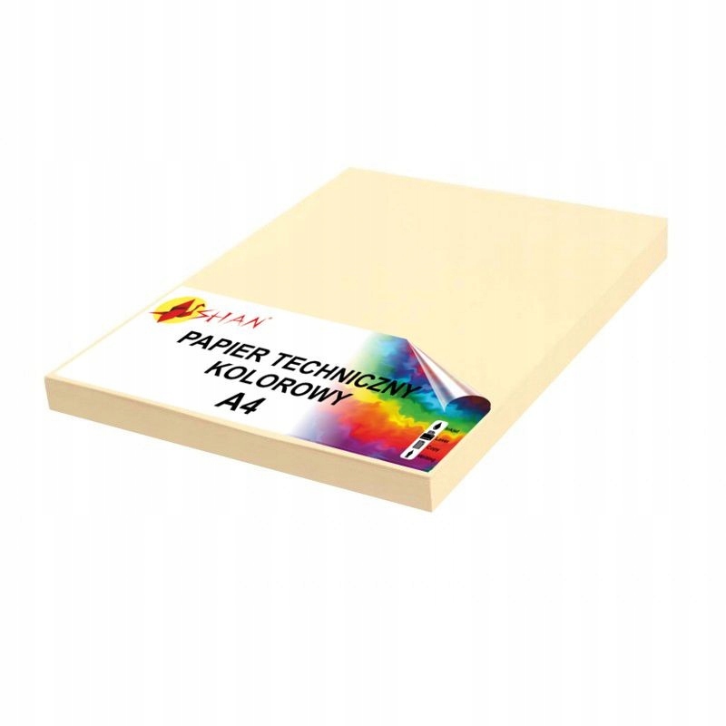 Papier techniczny A4 140g kremowy jasny 50 arkuszy - 11429490821 - oficjalne archiwum Allegro