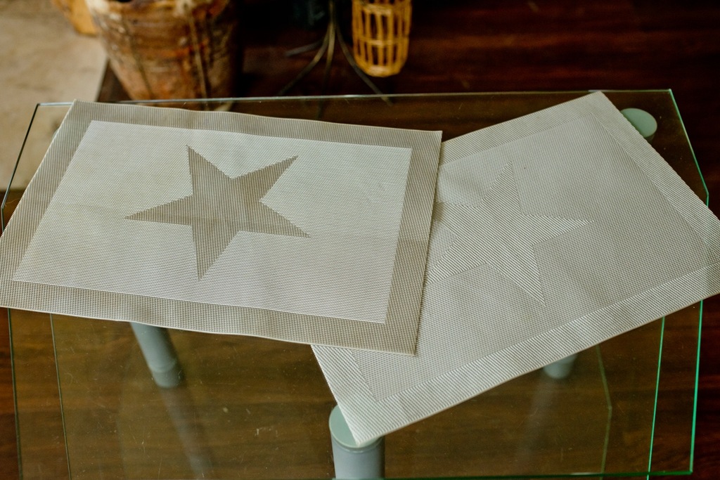 Maty na stół srebro dwustronne gwiazda - 12165325727 - oficjalne ...