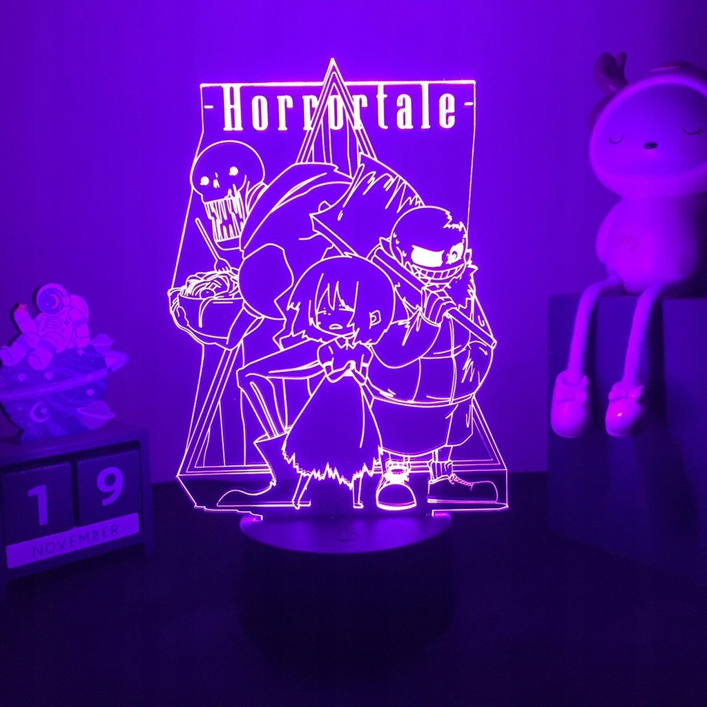 Gorąca gra Undertale lampa stołowa LED rysunek San - 12652865792 ...