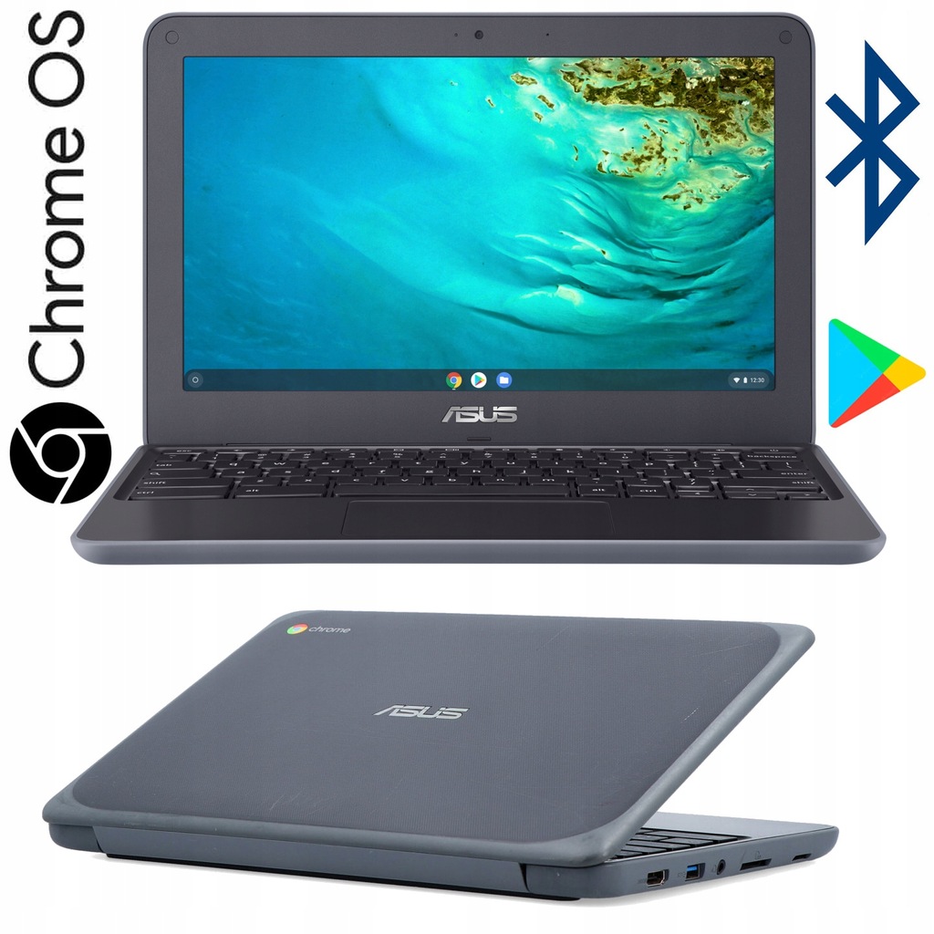 Asus C202s ChromeBook N3060 4/16GB BT Google 11,6' - 12796098243 ...