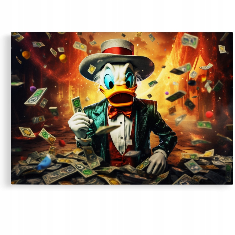 Obraz 120x80 motywacyjny kaczor donald pop art sknerus mckwacz ...