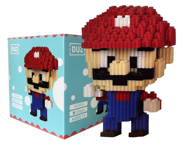KLOCKI MAGIC BLOCK FIGURKA 3D MARIO BROS 550 el - 12420307808 ...