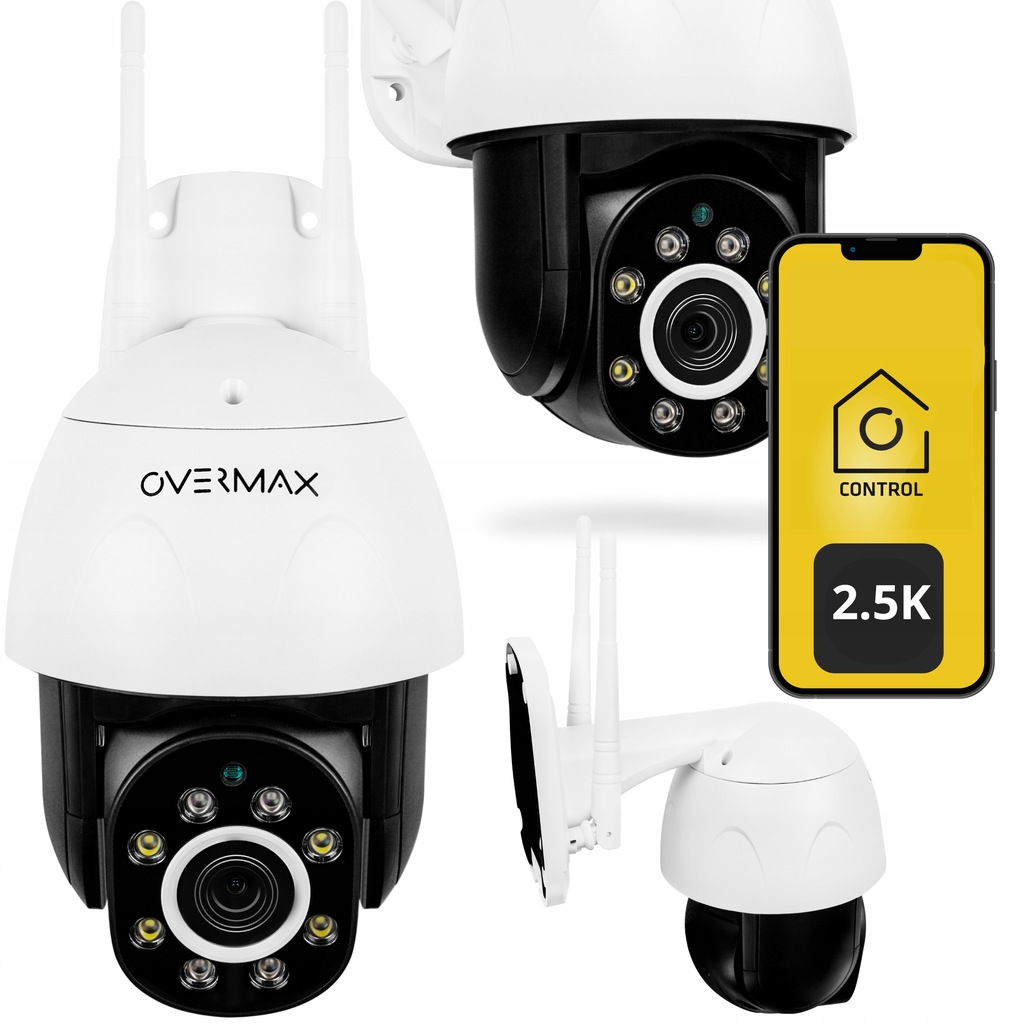 KAMERA OBROTOWA ZEWNĘTRZNA 2,5K IP65 PTZ do 50 m Funkcja patrolu WYPRZEDAŻ - 14235980466 ...