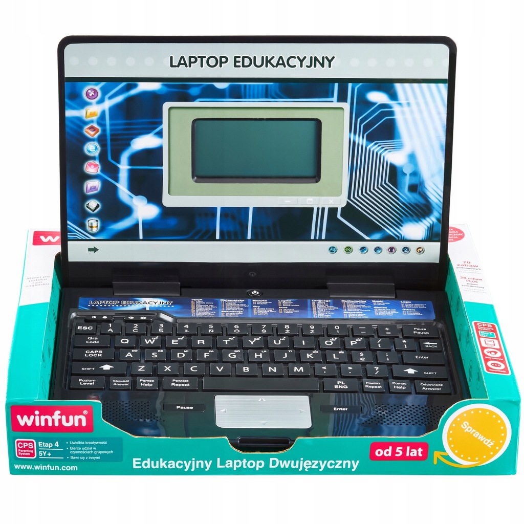 EDUKACYJNY INTERAKTYWNY LAPTOP DWUJĘZYCZNY POL-ANG - 13650753190 - oficjalne archiwum Allegro