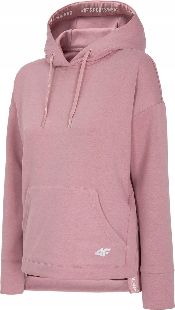 Damska bluza 4F kangurka BLD014 - pudrowy róż - L - 9147824896 - oficjalne archiwum Allegro