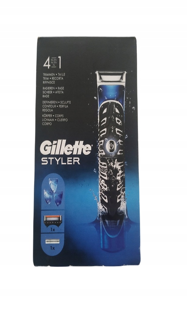 GOLARKA MĘSKA Z TRYMEREM GILLETTE STYLER + NASADKI - 12561468592 ...