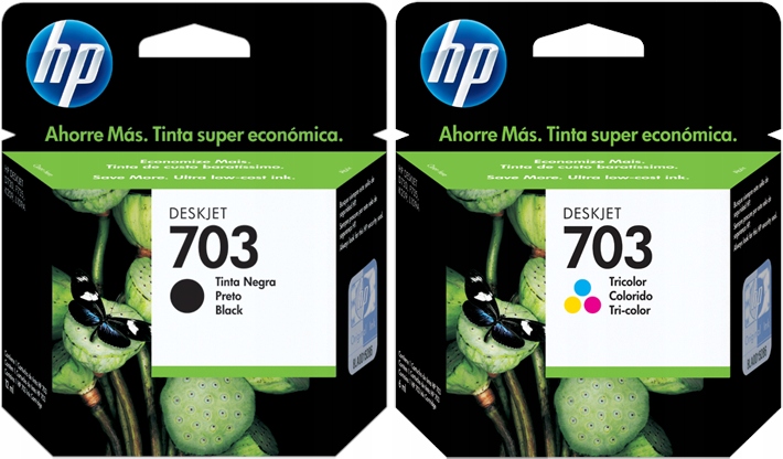 HP zestaw tusz 703 czarny + kolor CD887AE CD888AE - 13198327568 ...