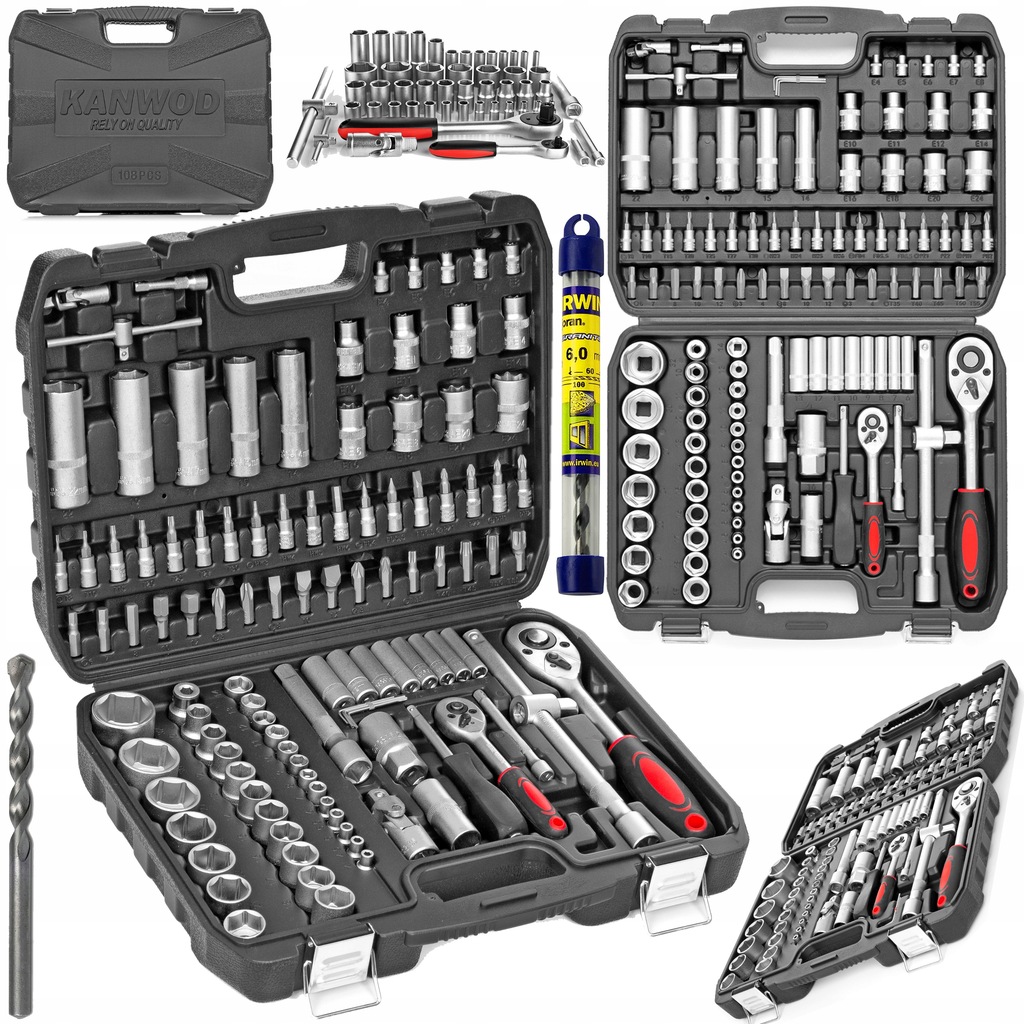 KLUCZE NASADOWE ZESTAW TORX BITY 108 EL WALIZKA XL - 7705996590 - oficjalne archiwum Allegro