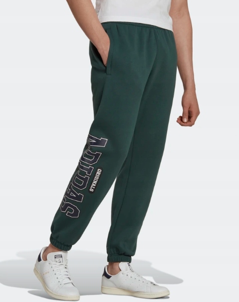 ADIDAS SPODNIE DRESOWE MĘSKIE ZIELONE LOGO M 1VAJ - 13203064446 ...