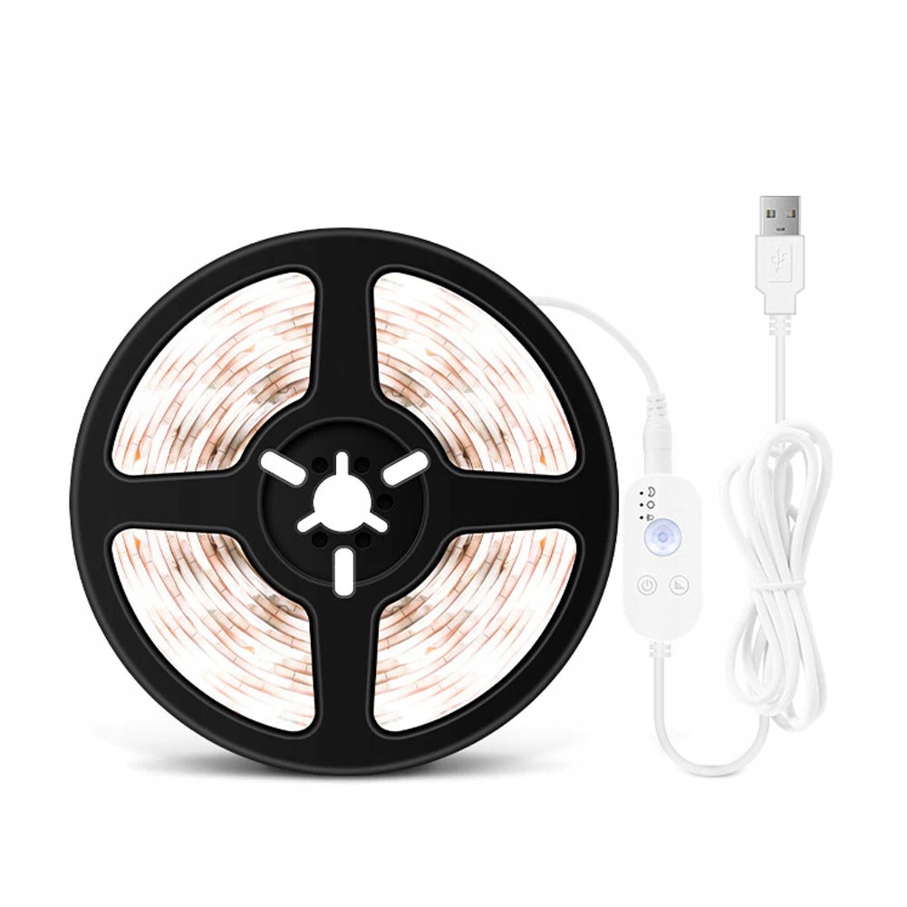TAŚMA LISTWA LED USB Z CZUJNIKIEM 1M CIEPŁA BIEL - 11746847018 - oficjalne archiwum Allegro