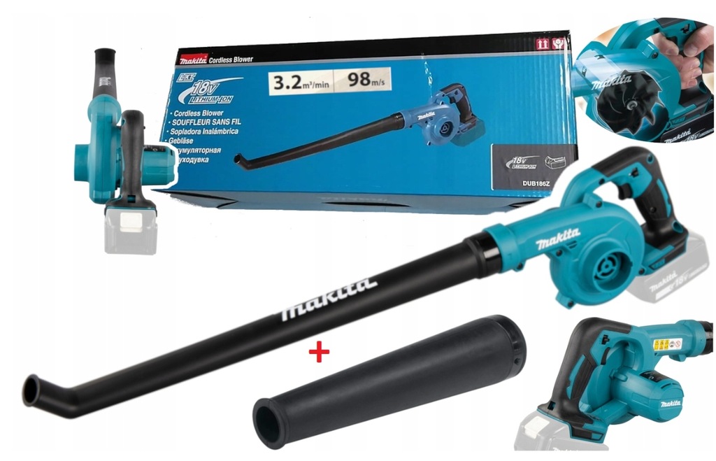 Makita DUB186Z Dmuchawa akumulatorowe 18V 245km/h - 12132530805 ...