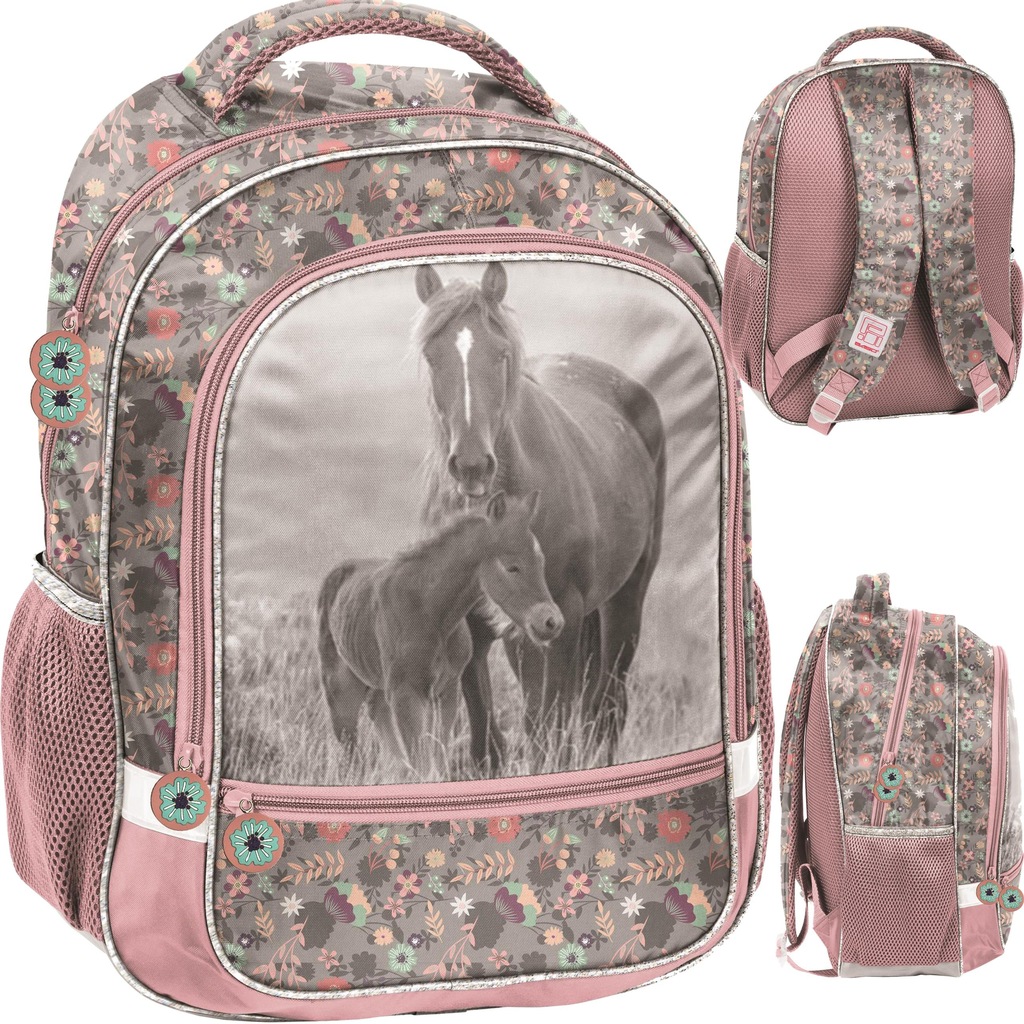KONIE PLECAK SZKOLNY DLA DZIEWCZYNY Z KONIEM KL1-4 - 9189650089 - oficjalne archiwum Allegro