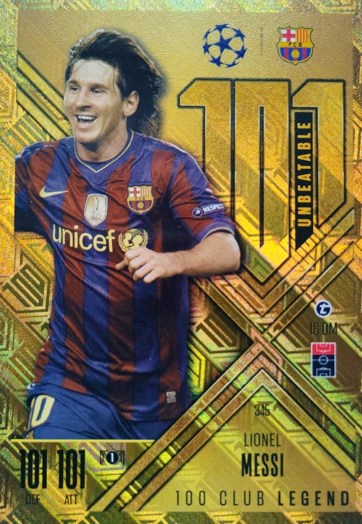 MATCH ATTAX EXTRA 2024/25 2025 UNBEATABLE 100 101 CLUB LEGEND 345 MESSI ...