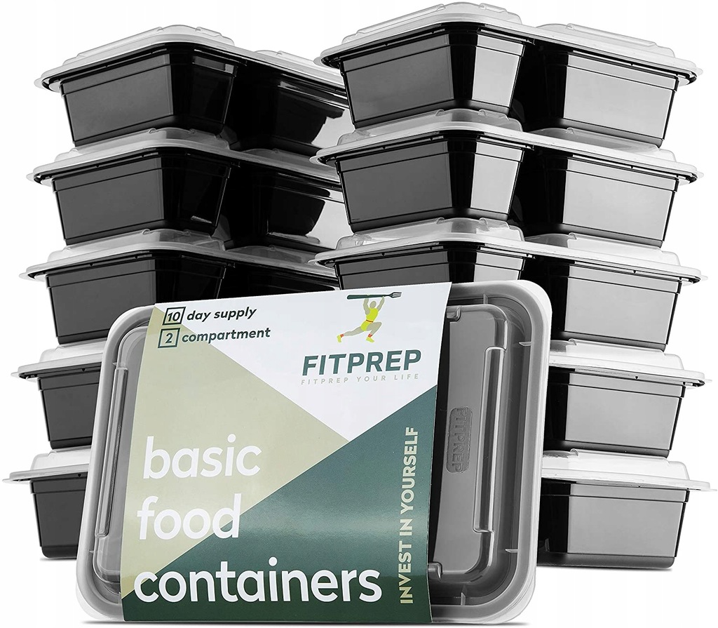 FITPREP 2-komorowy pojemnik na posiłki 10 szt. - 12227327170 ...