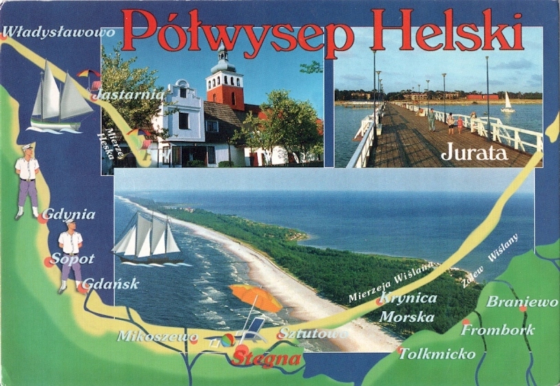 HEL - JURATA - SOPOT - MAPA i MIERZEJA - 1995R - 12156492724 ...