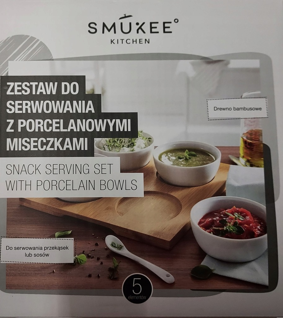 Zestaw do serwowania porcelanowe miseczki SMUKEE - 12582043067 ...