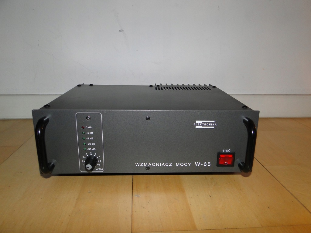 ZAWODOWY WZMACNIACZ MOCY ELEKTRONIKA W-65.JAK NOWY - 12036809381 - oficjalne archiwum Allegro