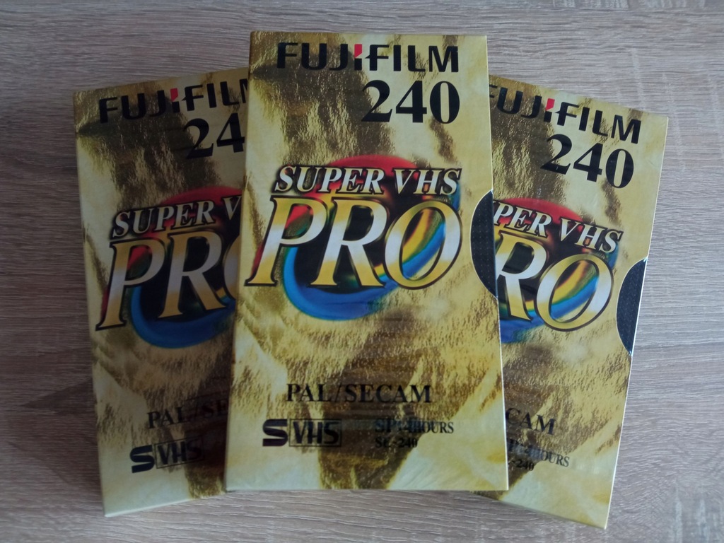 Fuji Super VHS PRO 240 nowa kaseta SVHS S-VHS CZYTAJ OPIS ...