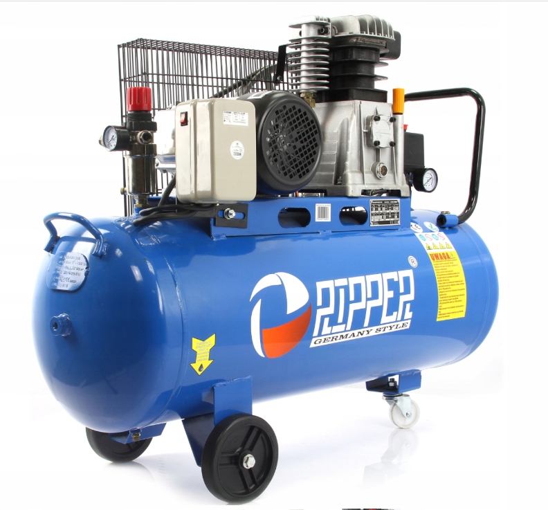 KOMPRESOR OLEJOWY SPRĘŻARKA 100L 2 TŁOKI 230V - 11236284746 - oficjalne ...