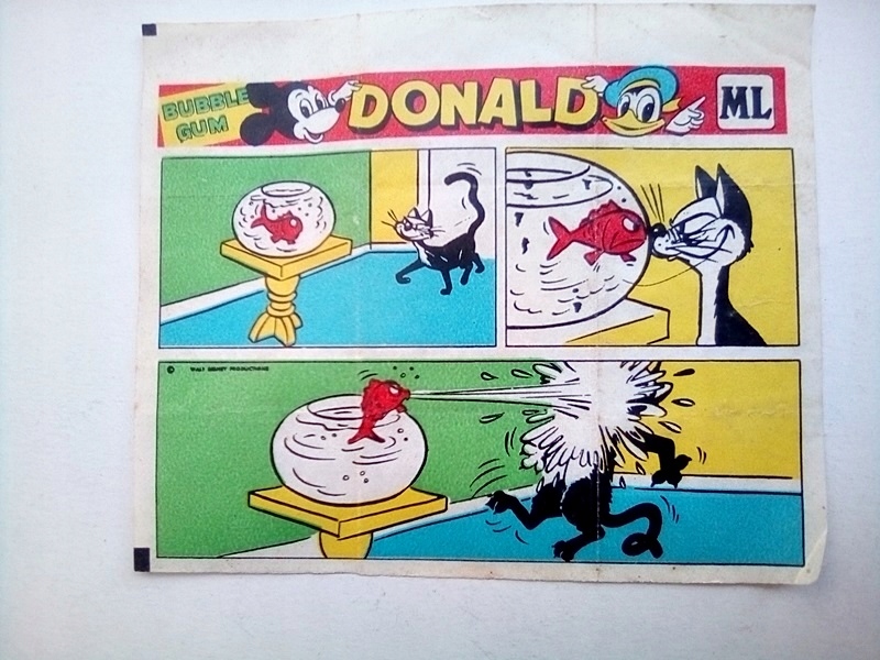 Guma Donald papierek, historyjka, PRL lata 70-te - 12709865715 ...