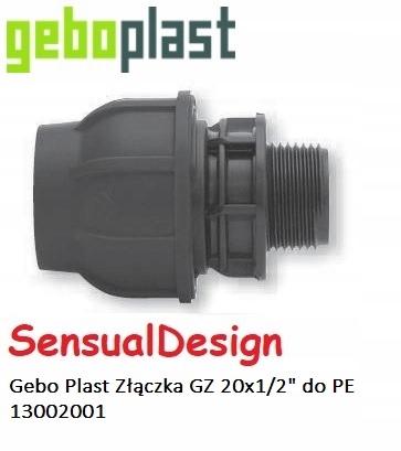 Gebo Plast Złączka GZ 20x1/2" do PE 13002001 - 11968295168 - oficjalne archiwum Allegro