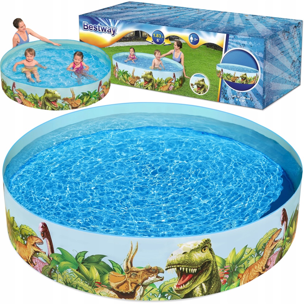 BASEN Rozporowy BESTWAY Ogrodowy 183x38cm DUŻY PCV - 13494044095 ...