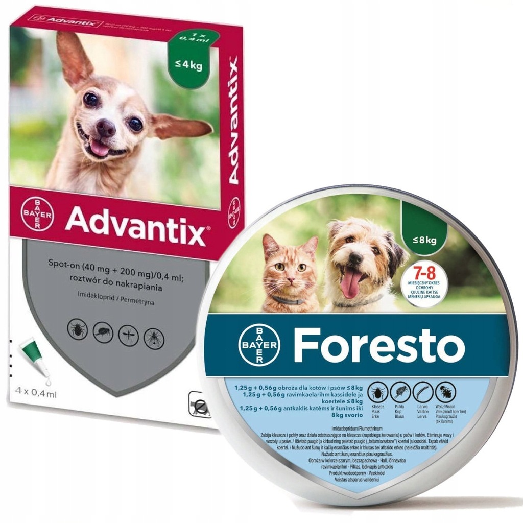 FORESTO OBROŻA NA KLESZCZE + ADVATINX KROPLE