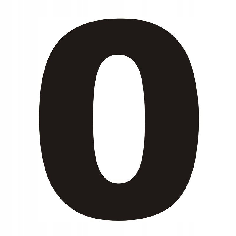 NUMER CYFRA NA DOM budynek 0 zero PCV czarny - 7603010335 - oficjalne ...