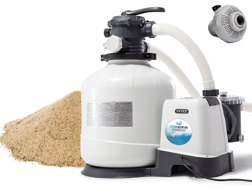 Pompa Piaskowa Filtr do Basenu Intex 12000 l/h + PIASEK 50kg MODEL 2024 - 16233262575 ...
