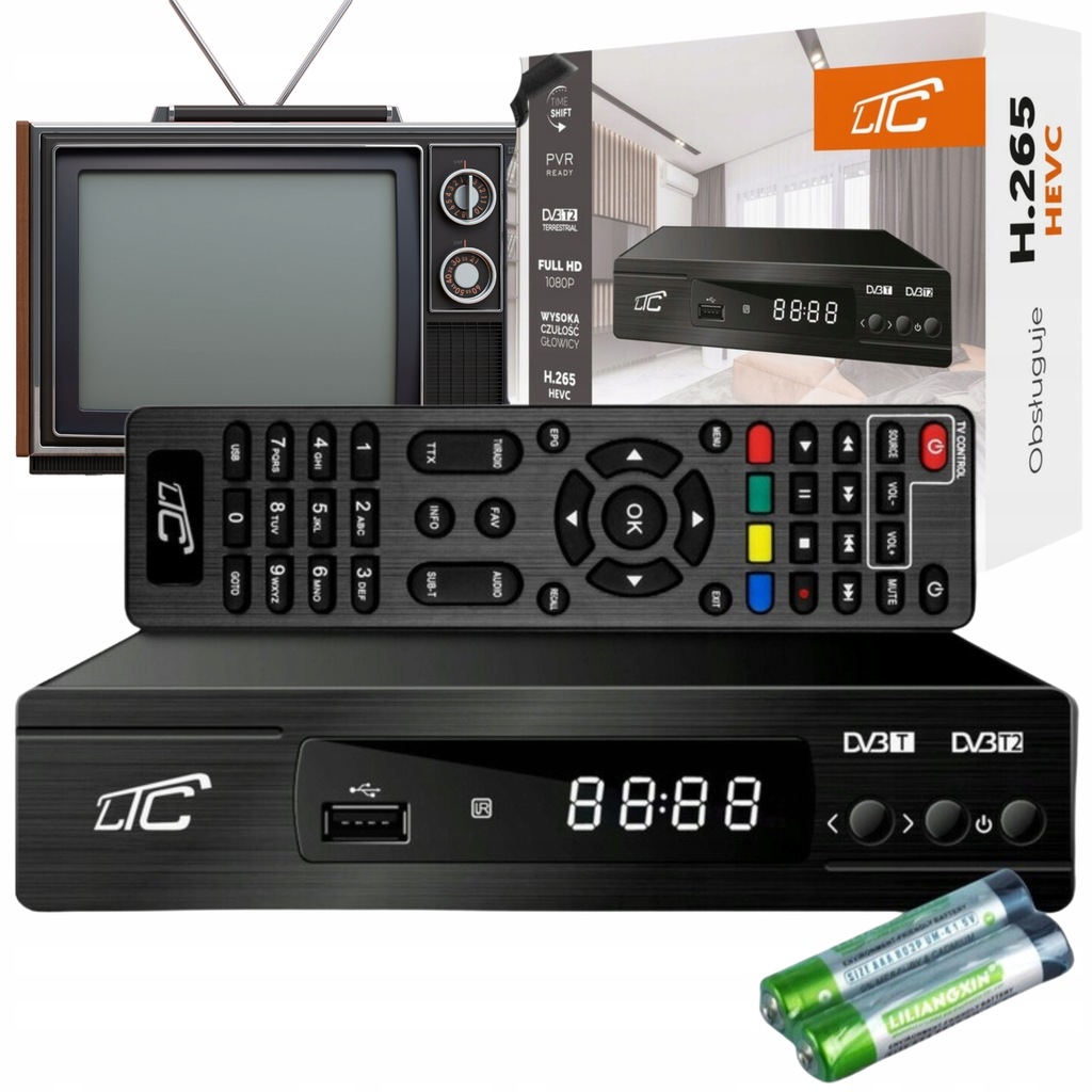 TUNER TV NAZIEMNA HD DEKODER DVBT2 H.265 HEVC - 14252350780 - oficjalne ...