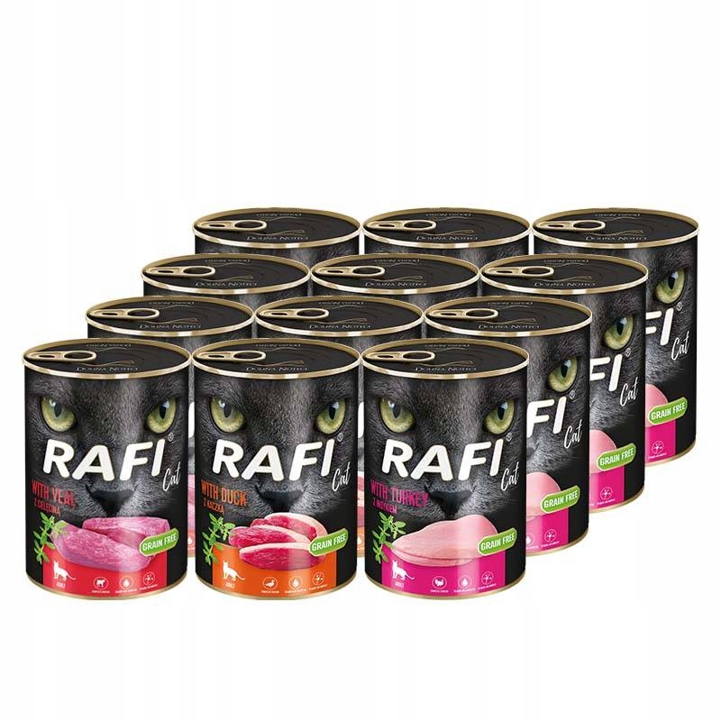 Rafi Cat mix smaków puszki dla kota 12 x 400 g - 12182371102 ...